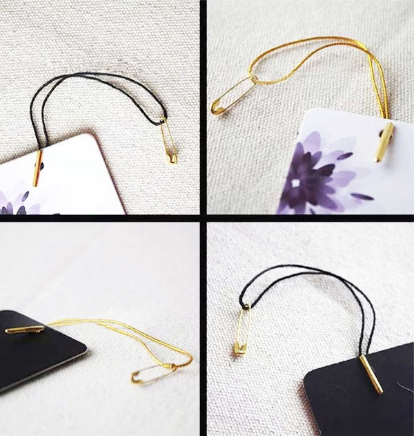 Hang Tag With Safety Pin, Jewelry Label Cord 100pcs– Upodee